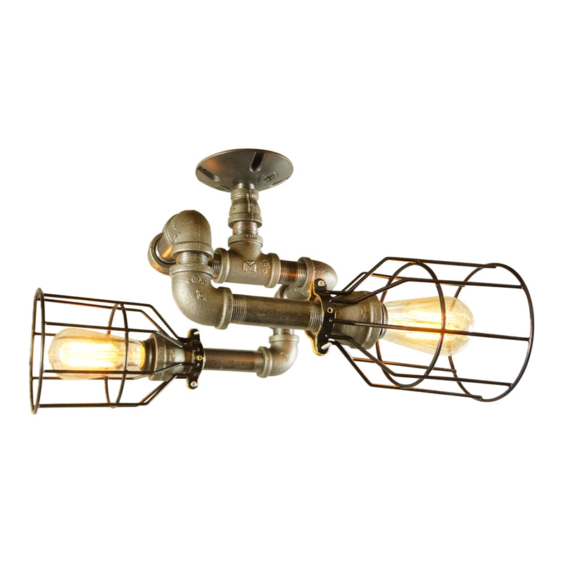 steampunk flush ceiling light