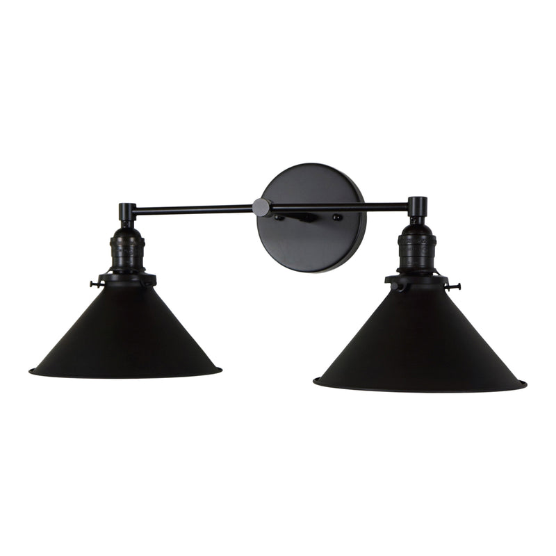 Jasper 18" Matte Black 2-Light Bath Fixture – Loft Essentials
